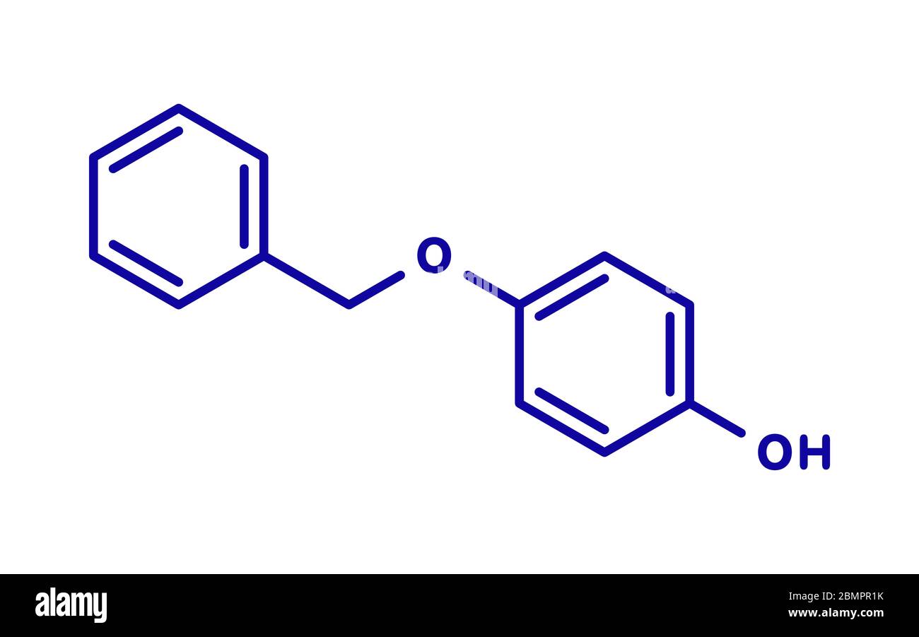 Monobenzone drug molecule. Skeletal formula Stock Photo - Alamy
