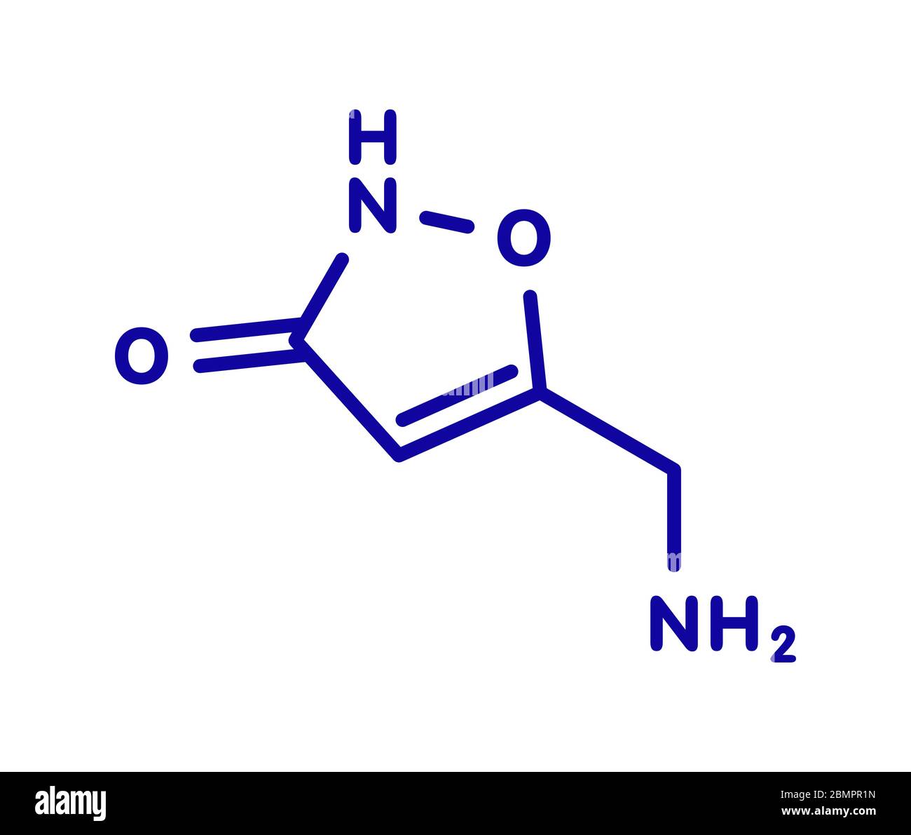 Muscimol (agarin, pantherine) molecule. Main psychoactive component of ...