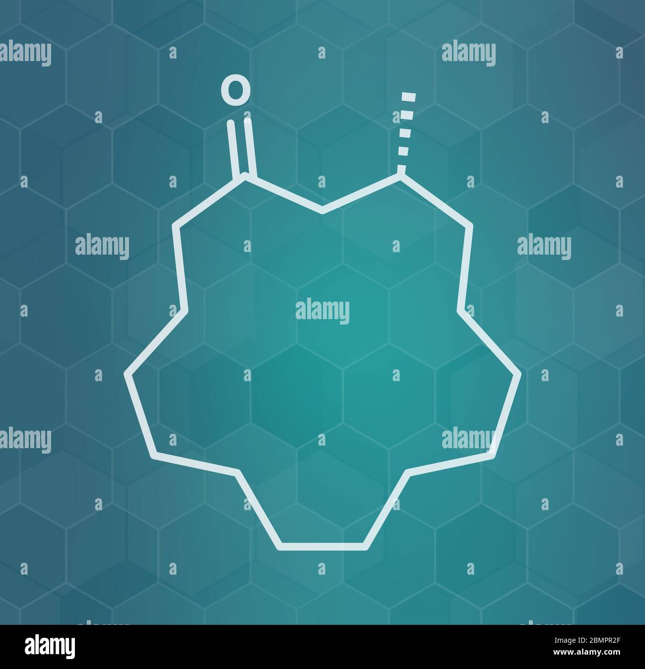 Muscone musk odour molecule. Skeletal formula Stock Photo - Alamy