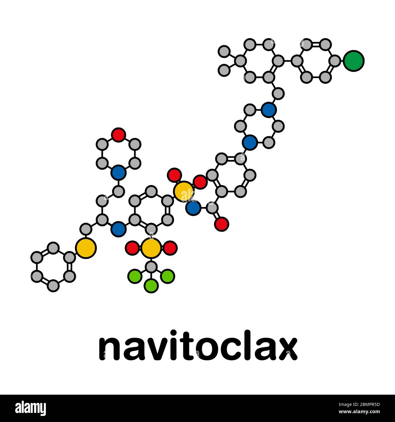 Navitoclax drug molecule. Stylized skeletal formula (chemical structure ...