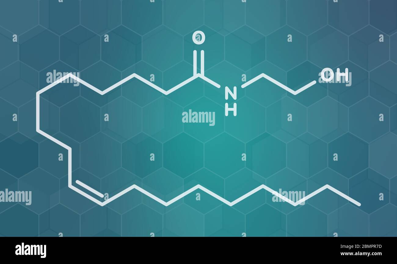 Oleoylethanolamide molecule hi-res stock photography and images - Alamy