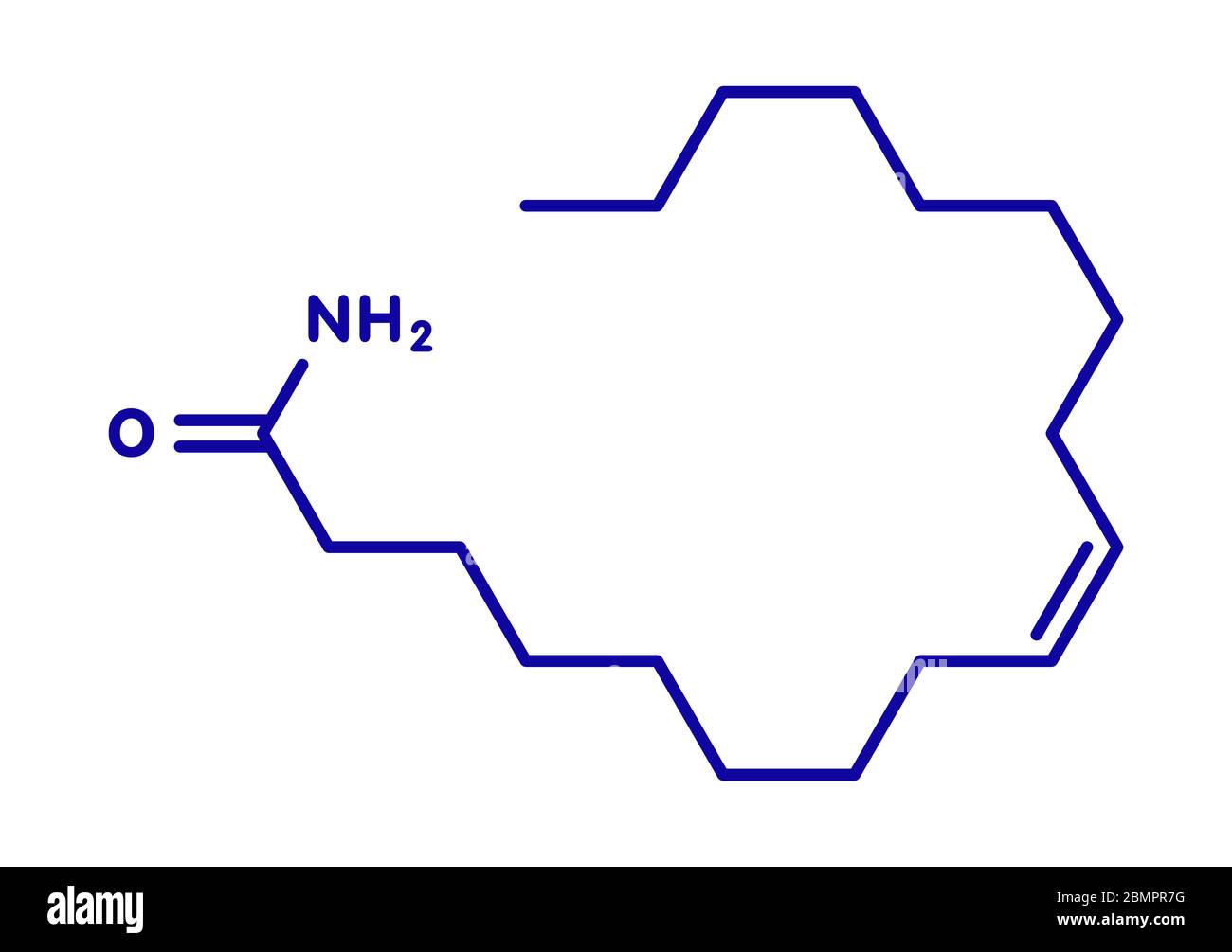 Oleamide molecule. Skeletal formula Stock Photo - Alamy