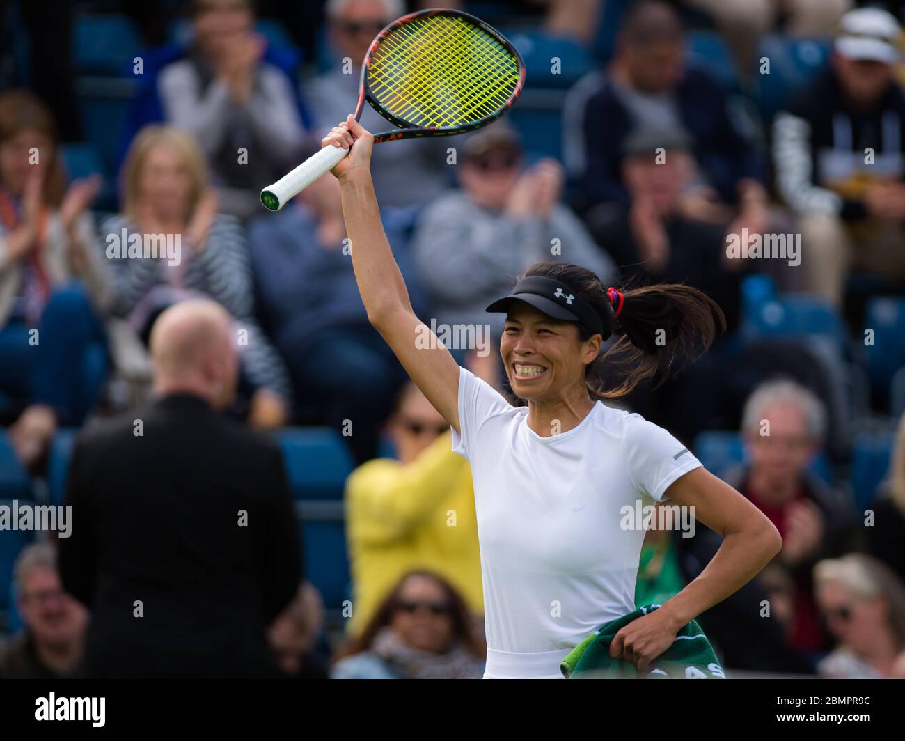 Su-Wei Hsieh of Chinese Taipeh after winning her first-round match at ...
