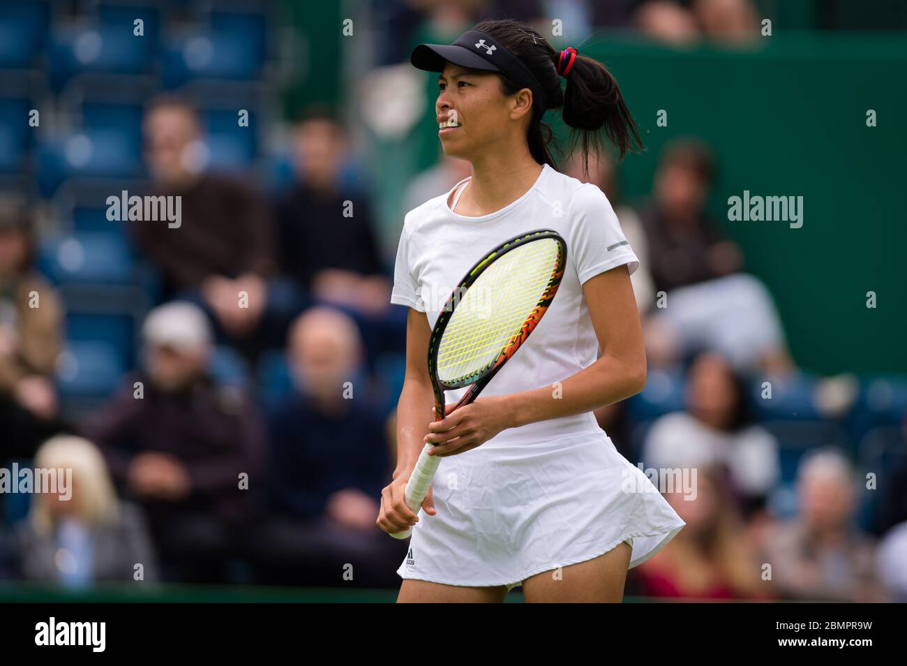 Su-Wei Hsieh of Chinese Taipeh in action during her first-round match ...