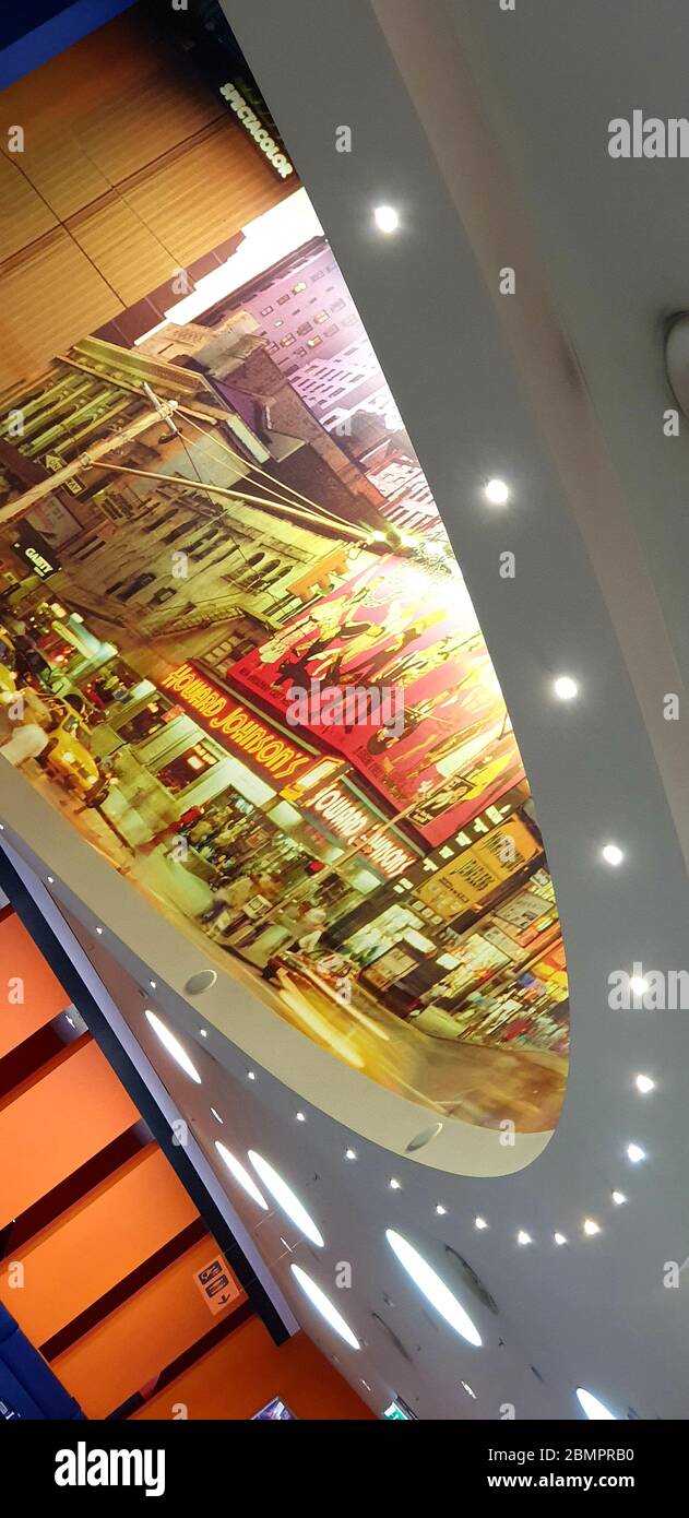 stretch ceiling lighting design Stock Photo - Alamy
