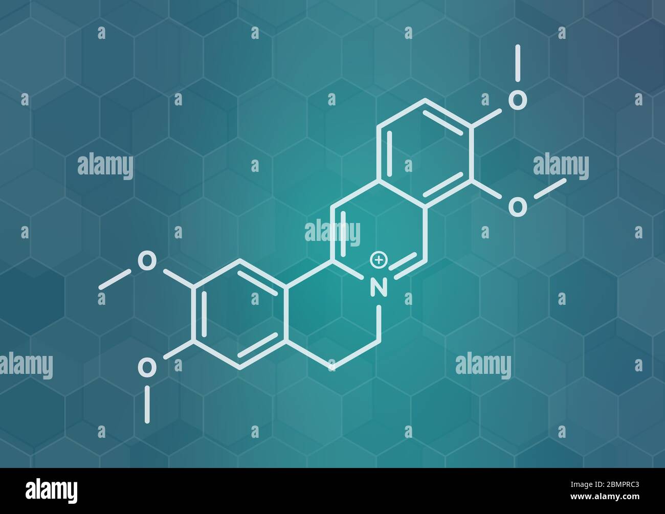 Palmatine herbal alkaloid molecule. Skeletal formula Stock Photo - Alamy