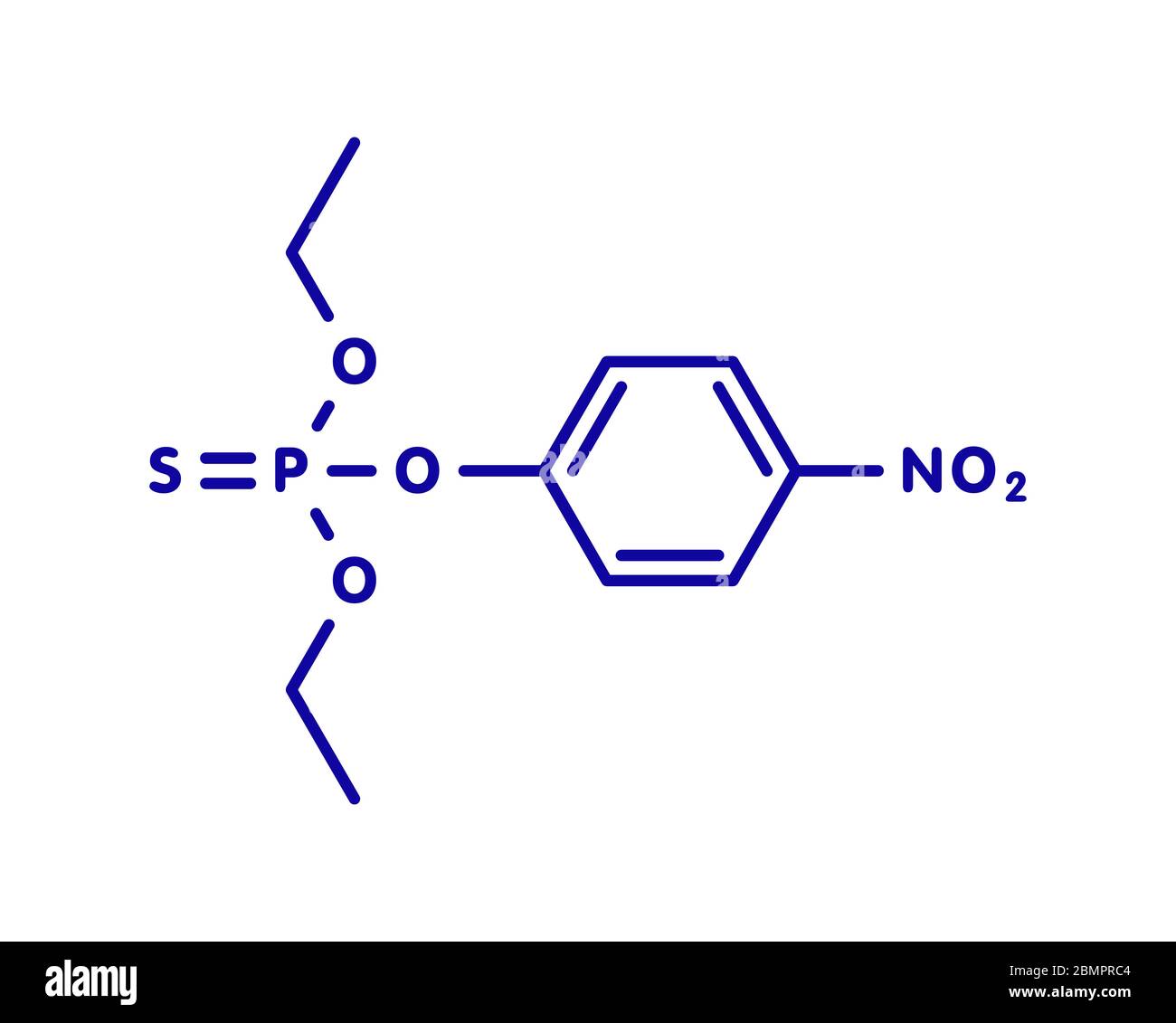 Parathion pesticide molecule. Organophosphate insecticide, has also ...
