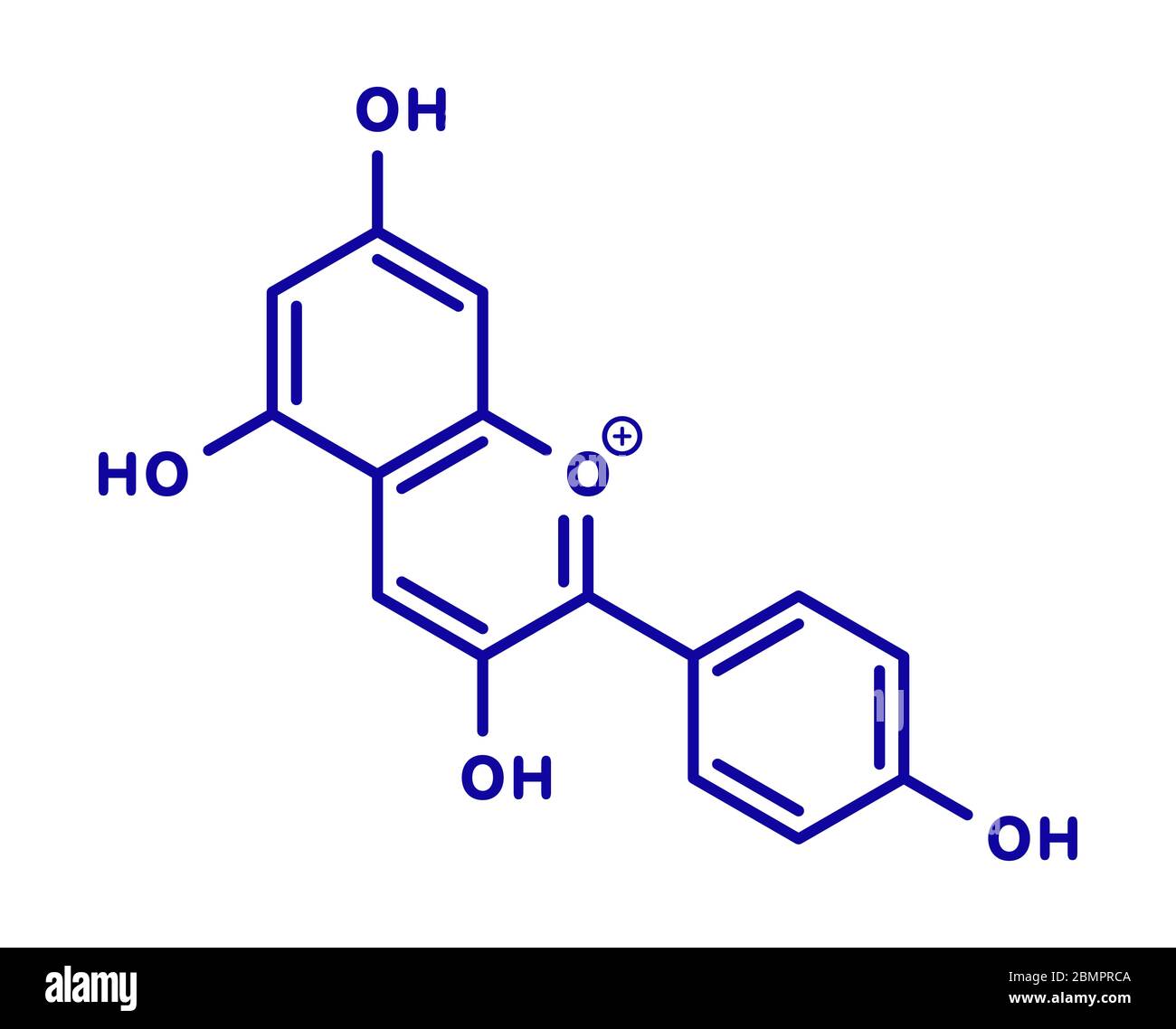 Pelargonidin pigment molecule. Skeletal formula Stock Photo - Alamy