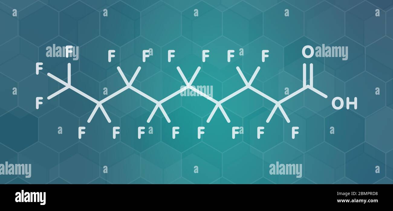 Perfluorononanoic acid molecule hi-res stock photography and images - Alamy
