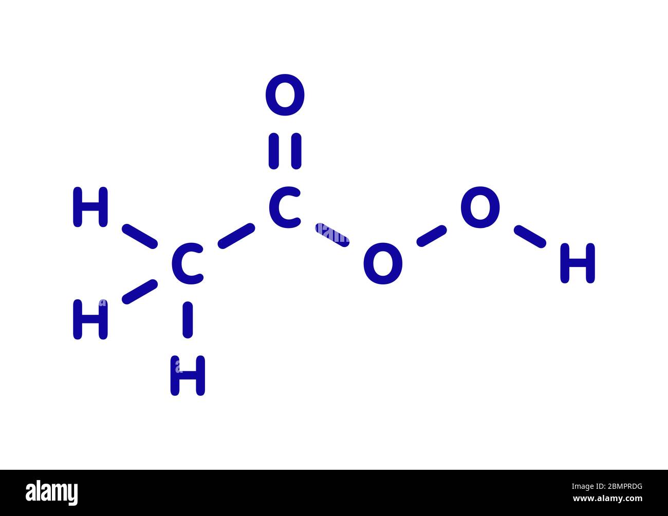 Peracetic acid (peroxyacetic acid, paa) disinfectant molecule. Organic ...