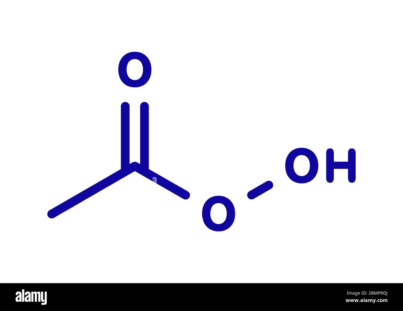 Peracetic acid (peroxyacetic acid, paa) disinfectant molecule. Organic ...