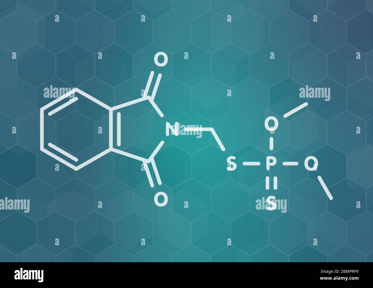 Phosmet organophosphate insecticide molecule. Skeletal formula Stock ...
