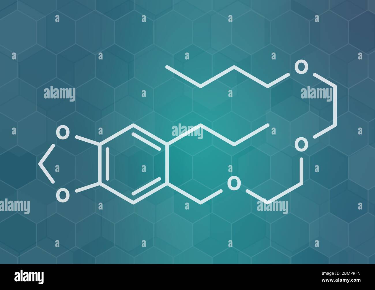 Piperonyl butoxide (PBO) pesticide synergist molecule. Increases ...