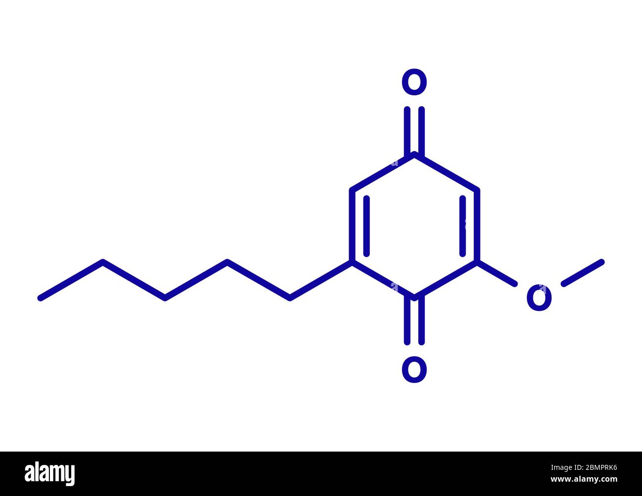 Primin primrose plant allergen molecule. Skeletal formula Stock Photo ...