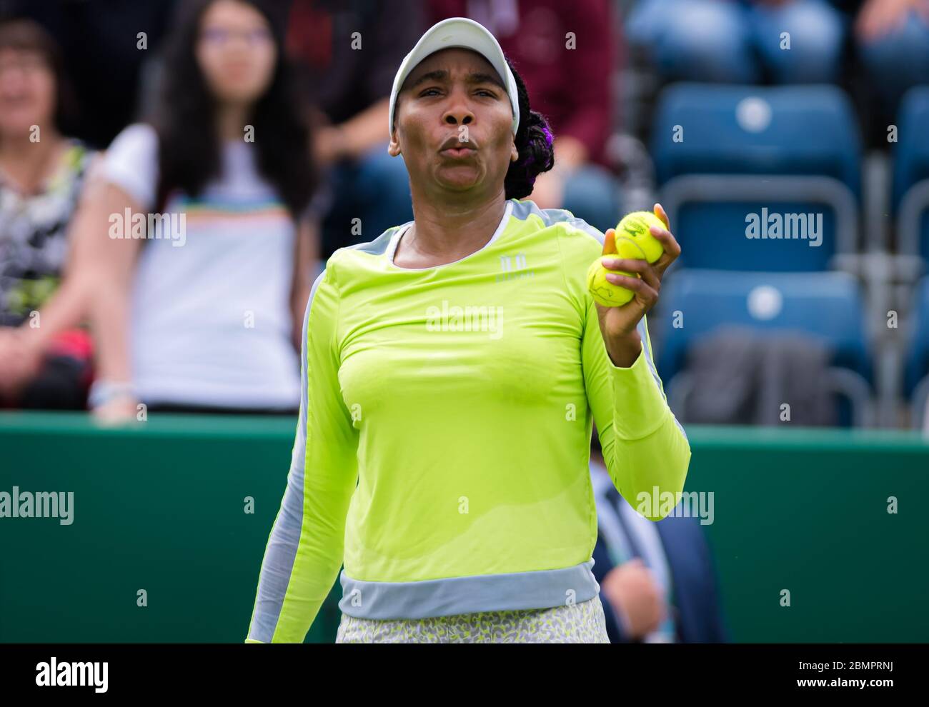 Venus Williams of the United States in action during her first-round ...