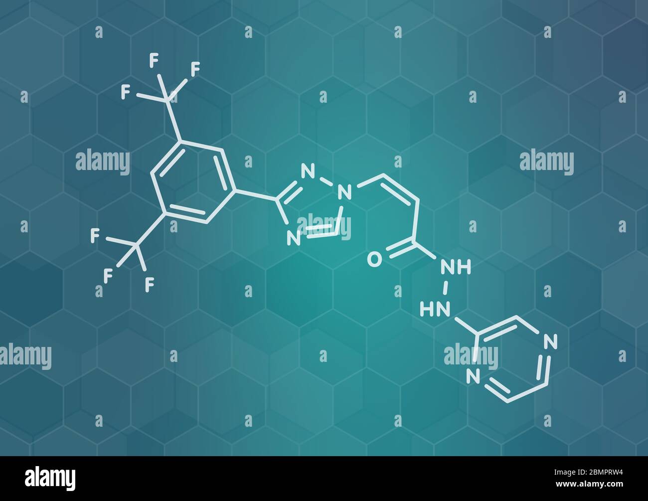 Selinexor cancer drug molecule. Skeletal formula Stock Photo - Alamy