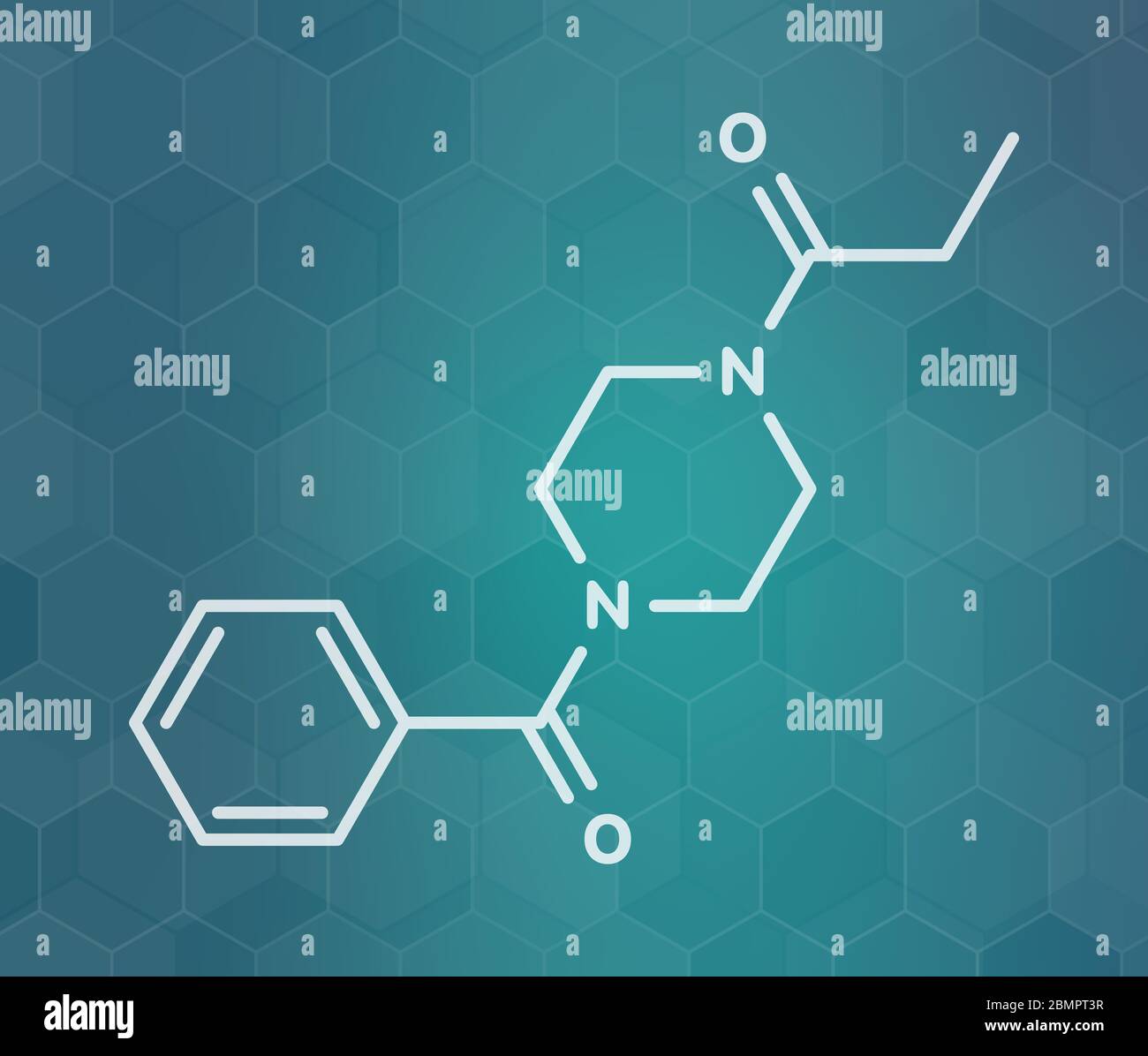 Sunifiram molecule. Potential nootropic. Skeletal formula Stock Photo ...