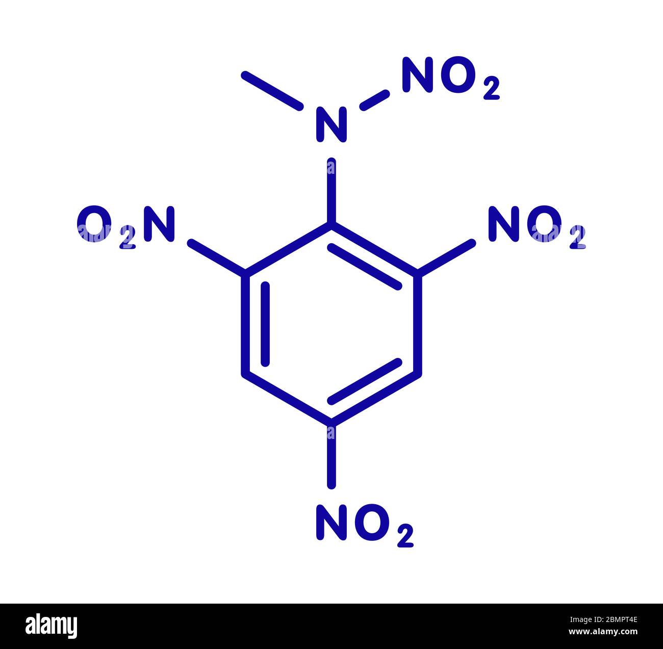 Tetryl explosive molecule. Skeletal formula Stock Photo - Alamy