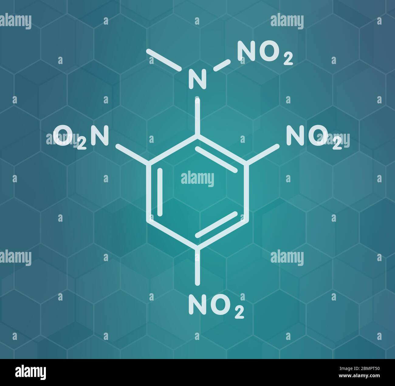 Tetryl explosive molecule. Skeletal formula Stock Photo - Alamy