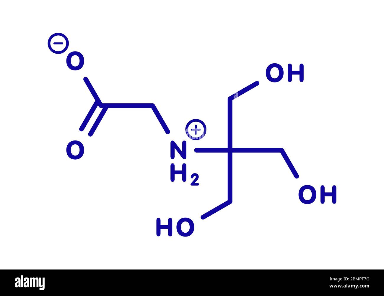 Tricine buffering agent molecule. Skeletal formula Stock Photo - Alamy