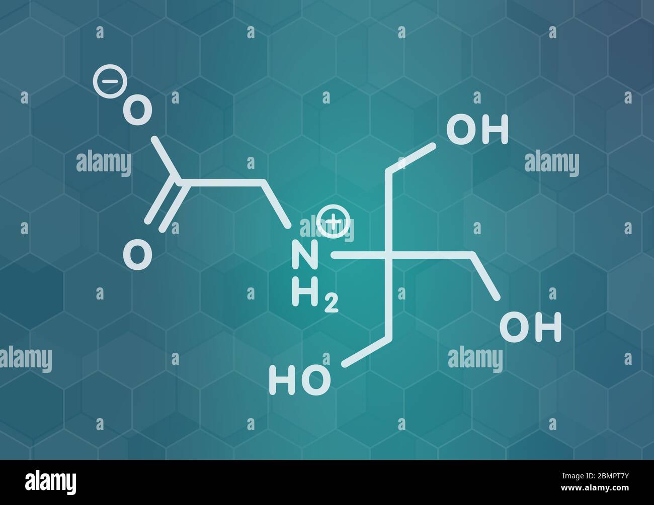 Tricine buffering agent molecule. Skeletal formula Stock Photo - Alamy