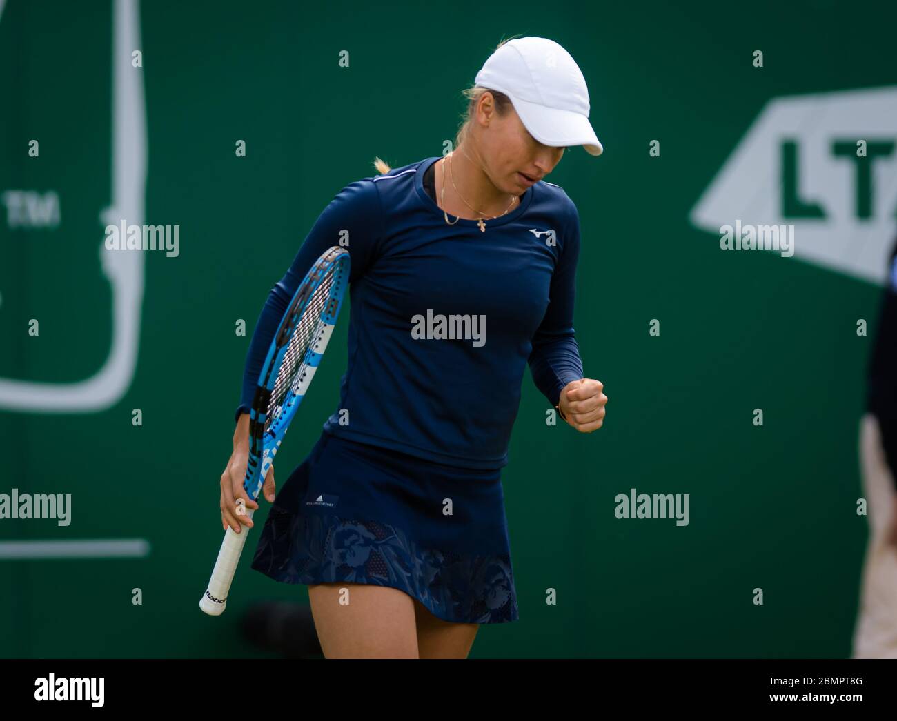Yulia Putintseva of Kazaksthan in action during her second-round match ...