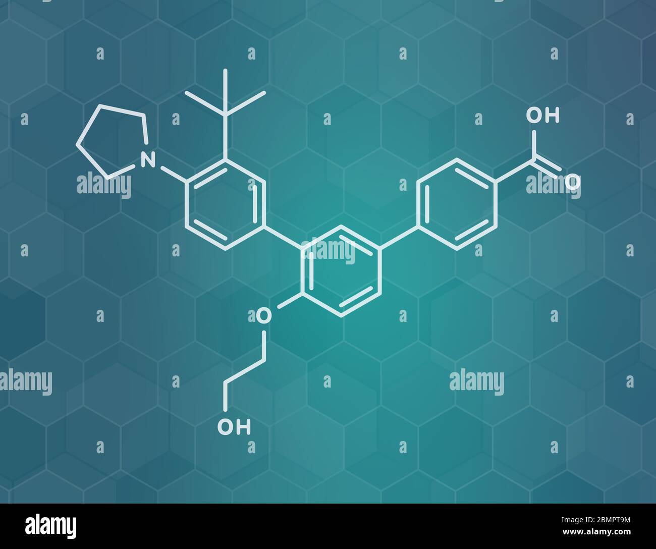 Trifarotene acne drug molecule. Skeletal formula Stock Photo - Alamy