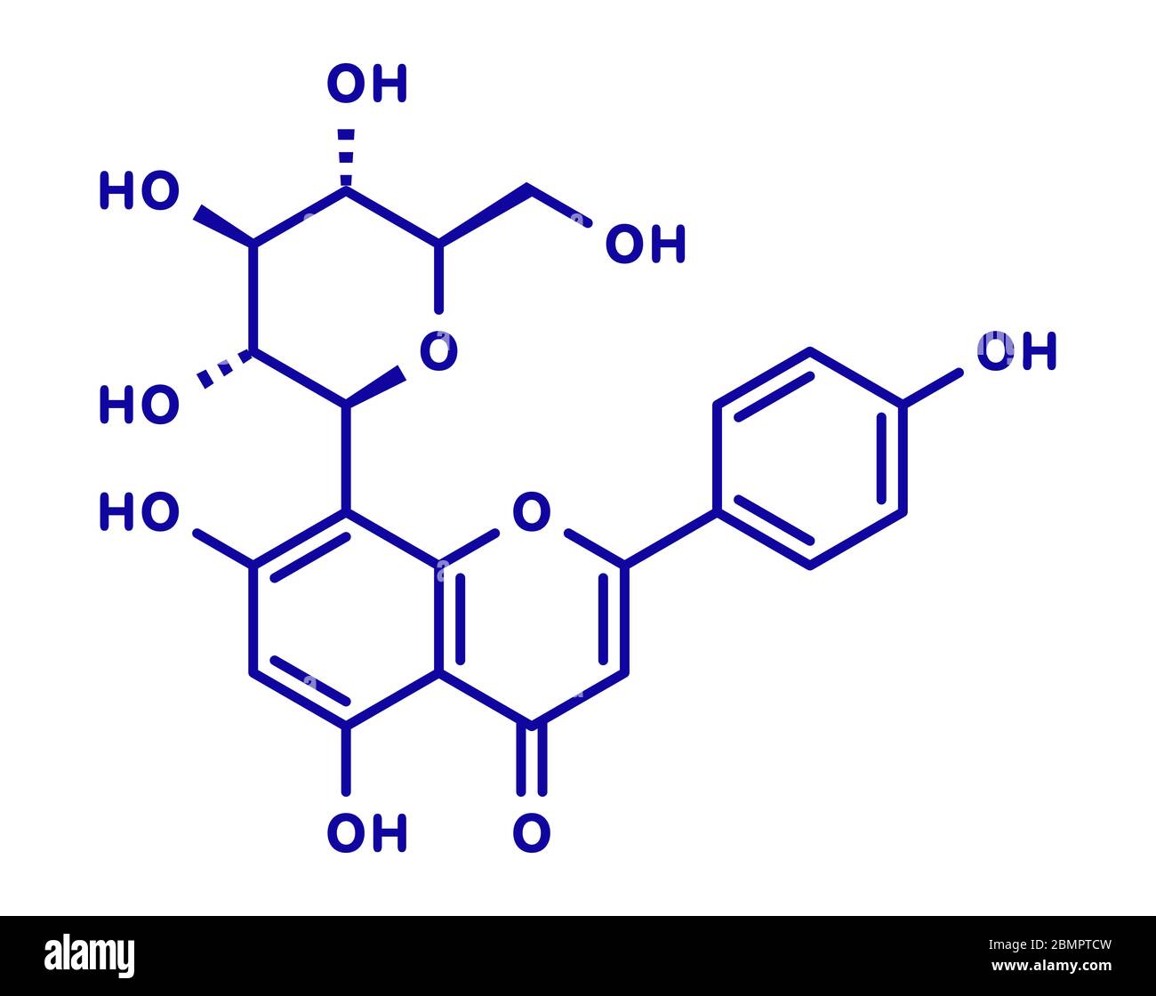 Vitexin passion flower molecule. Skeletal formula Stock Photo - Alamy