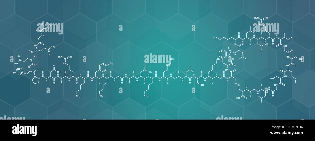 Vosoritide achondroplasia drug molecule. Skeletal formula Stock Photo ...