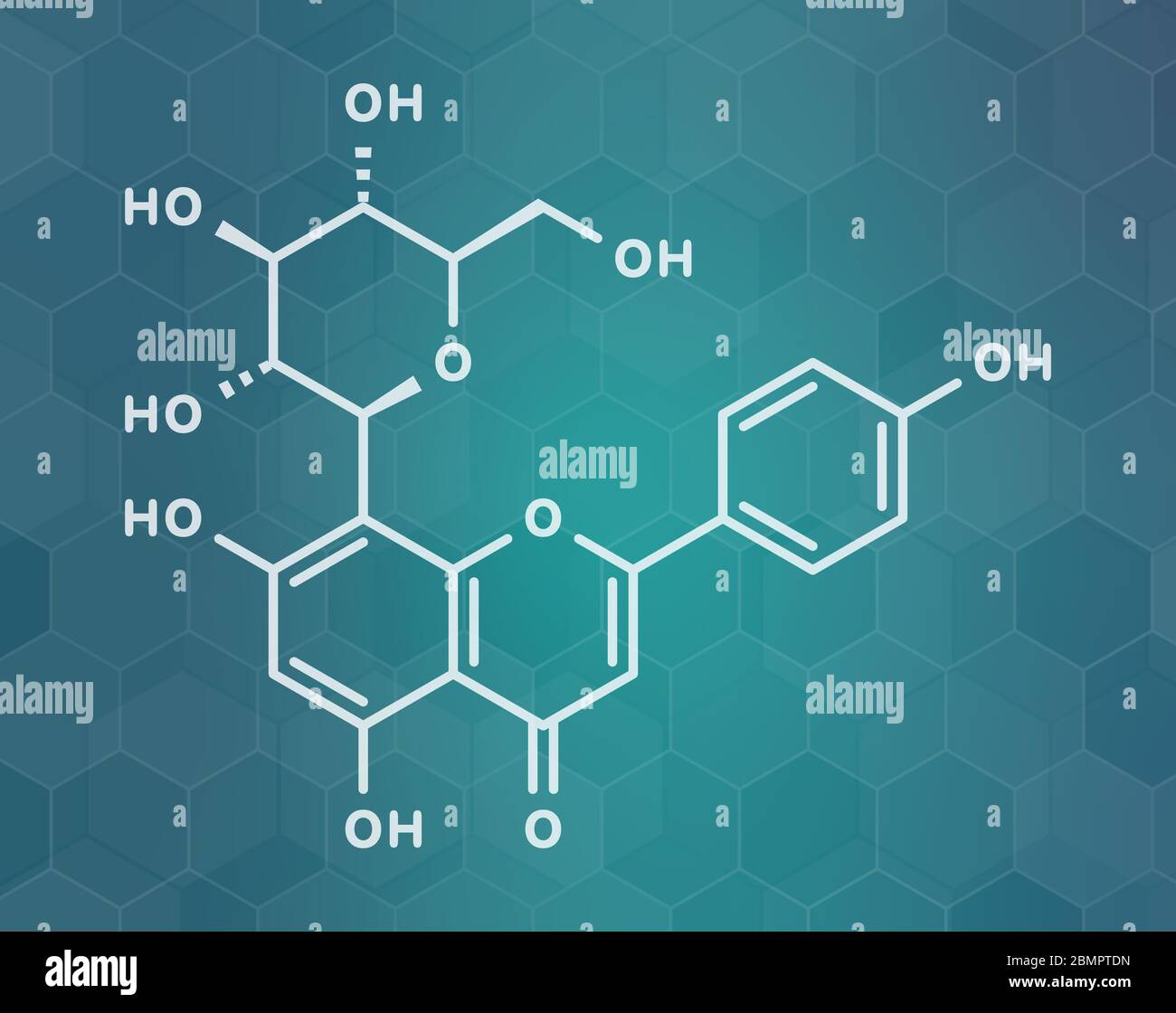 Vitexin passion flower molecule. Skeletal formula Stock Photo - Alamy