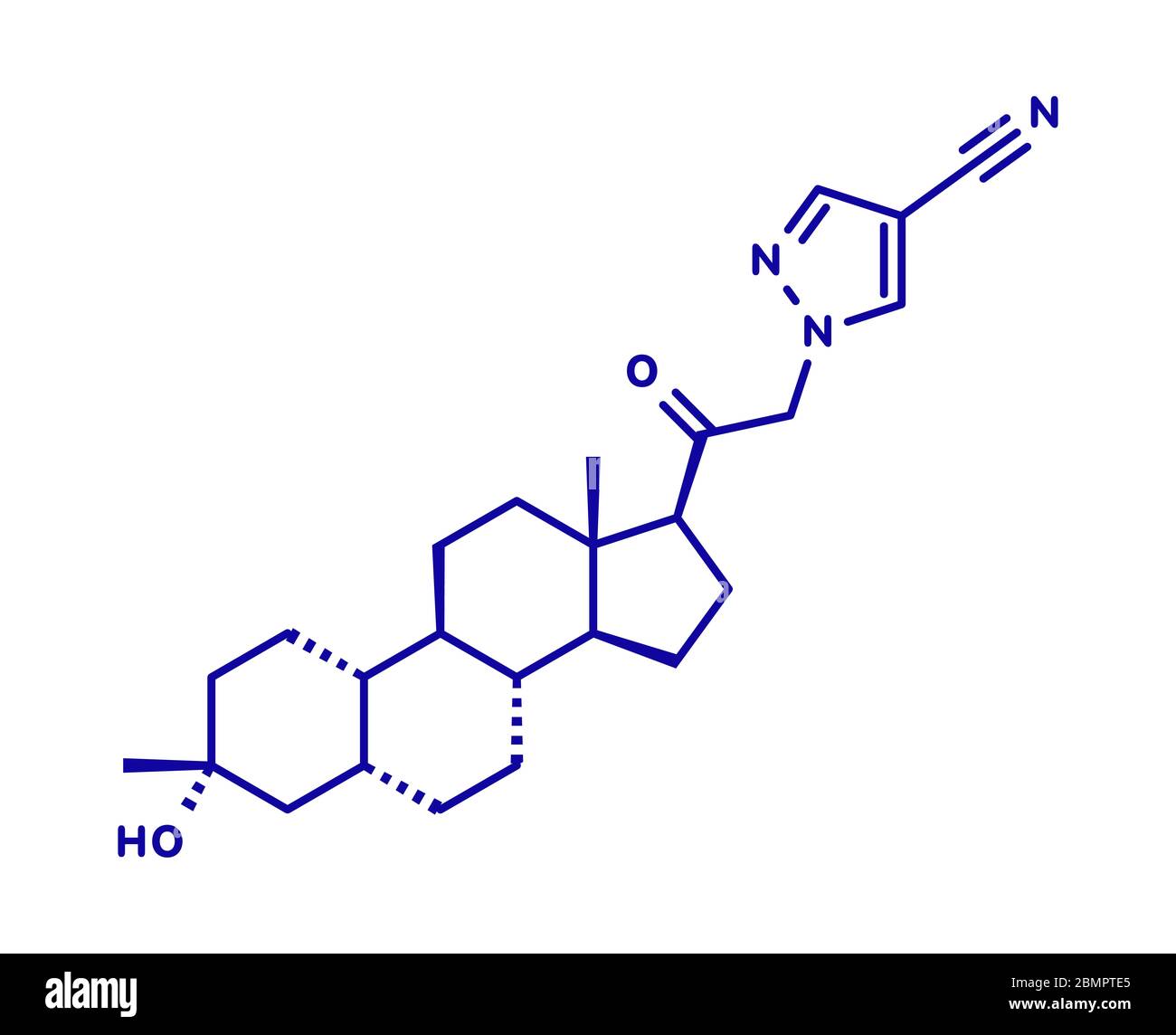 Zuranolone drug molecule. Skeletal formula Stock Photo - Alamy