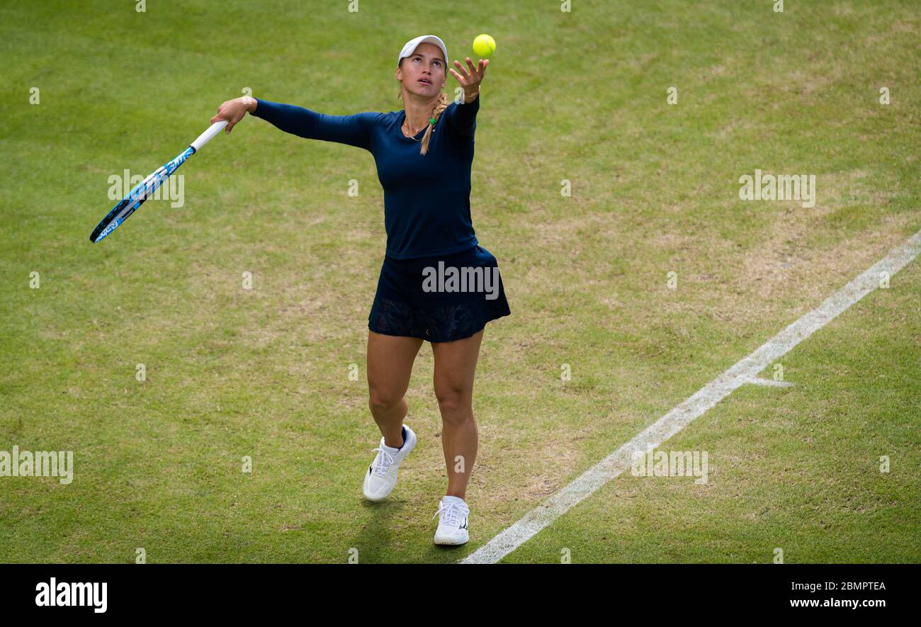 Yulia Putintseva of Kazakhstan in action during her second-round match ...