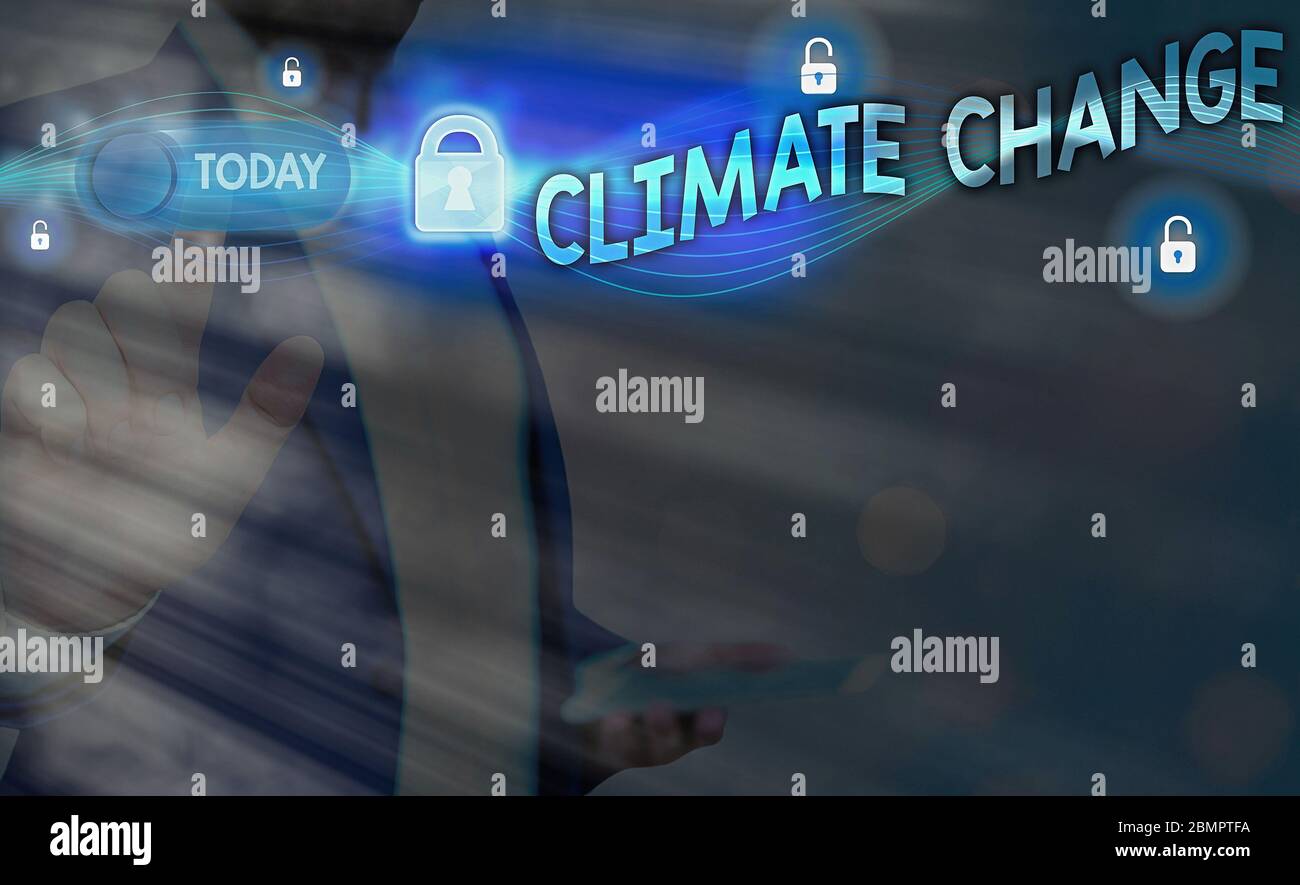 Handwriting text writing Climate Change. Conceptual photo Increase in ...