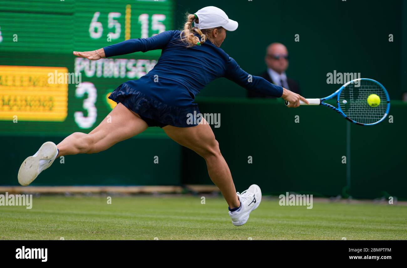 Yulia Putintseva of Kazakhstan in action during her second-round match ...