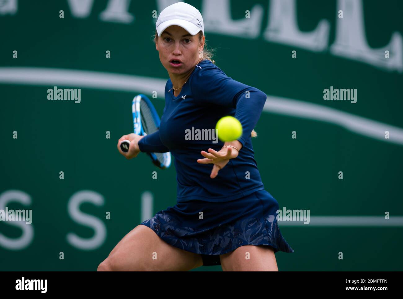 Yulia Putintseva of Kazakhstan in action during her second-round match ...