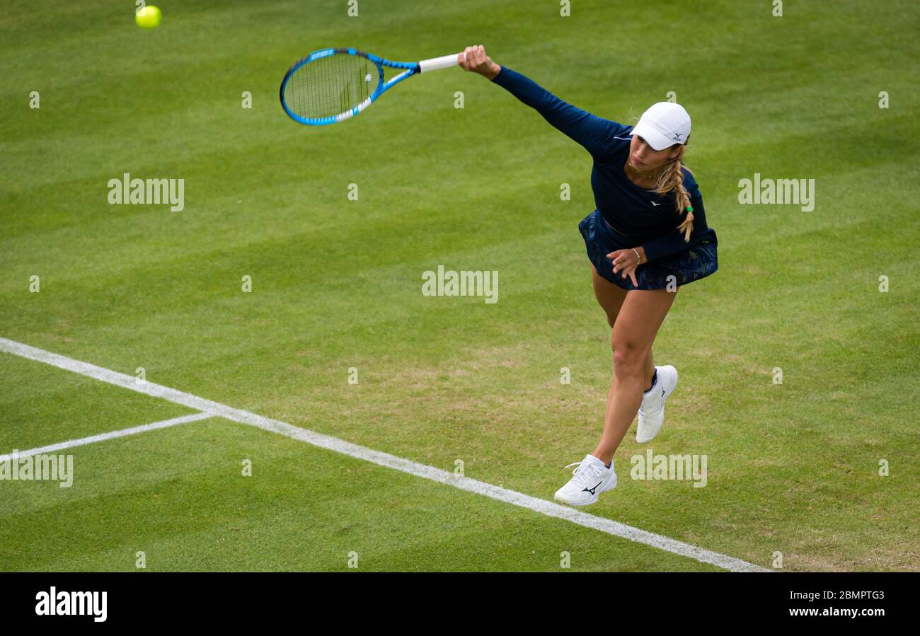 Yulia Putintseva of Kazakhstan in action during her second-round match ...