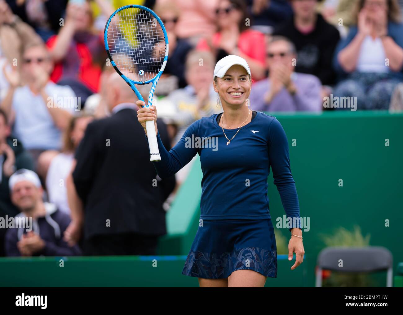 Yulia Putintseva of Kazaksthan celebrates winning her second-round ...