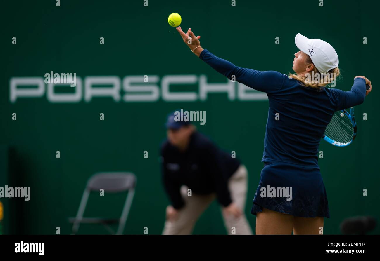 Yulia Putintseva of Kazakhstan in action during her quarter-final match ...
