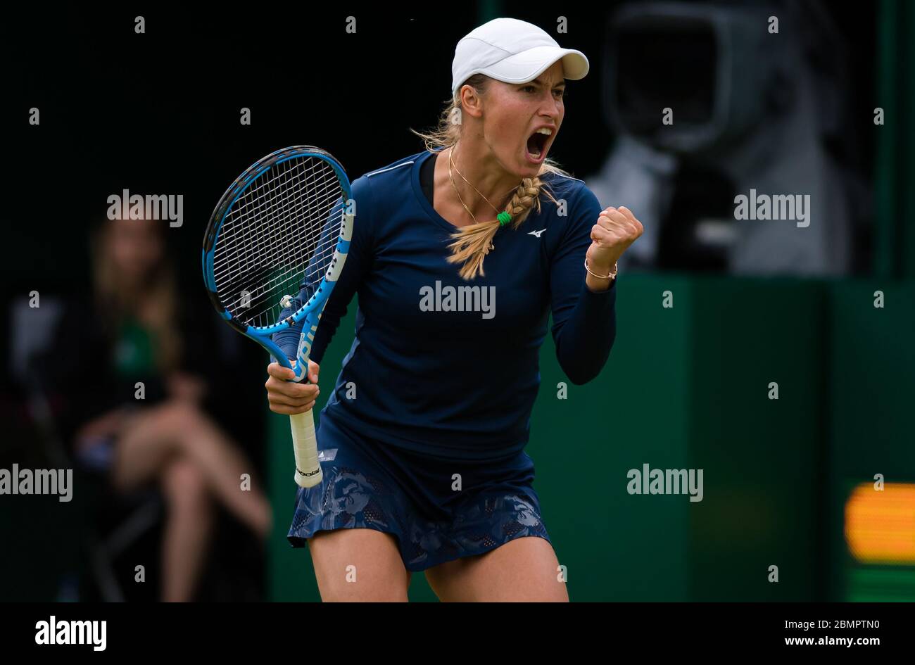 Yulia Putintseva of Kazakhstan in action during her quarter-final match ...