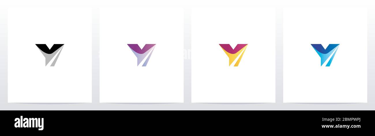 Swoosh Pointed Graphic On Letter Logo Design Y Stock Vector Image & Art ...