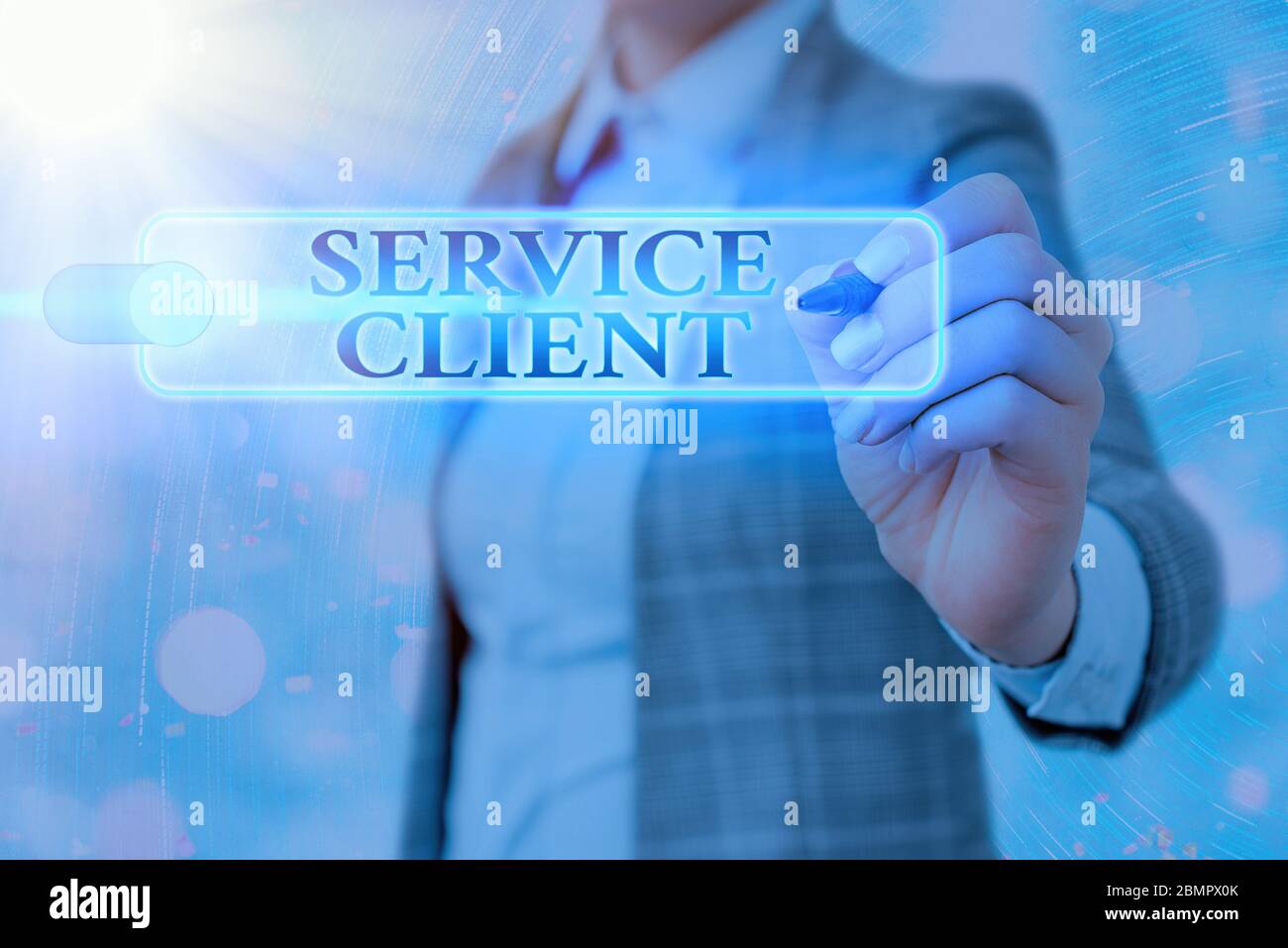 Writing note showing Service Client. Business concept for Dealing with ...
