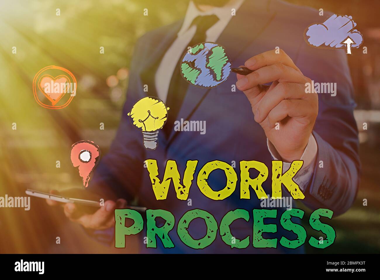 Writing note showing Work Process. Business concept for Standard ...