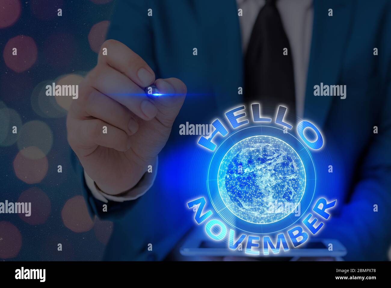 Text sign showing Hello November. Business photo text Welcome the ...