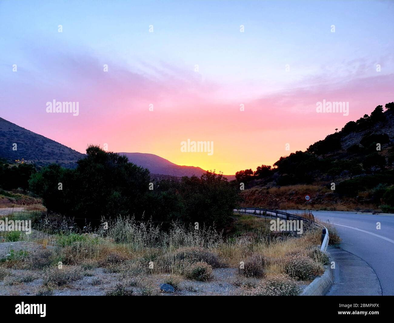 Crete mountains, evening sunset in mountain Stock Photo - Alamy