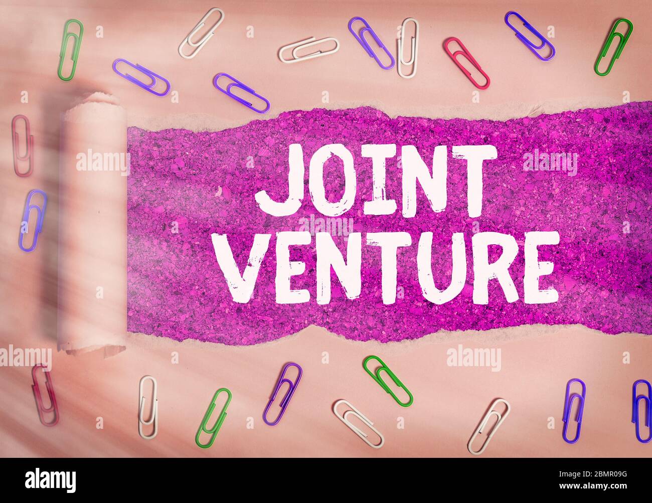 Text sign showing Joint Venture. Business photo text Collaboration ...