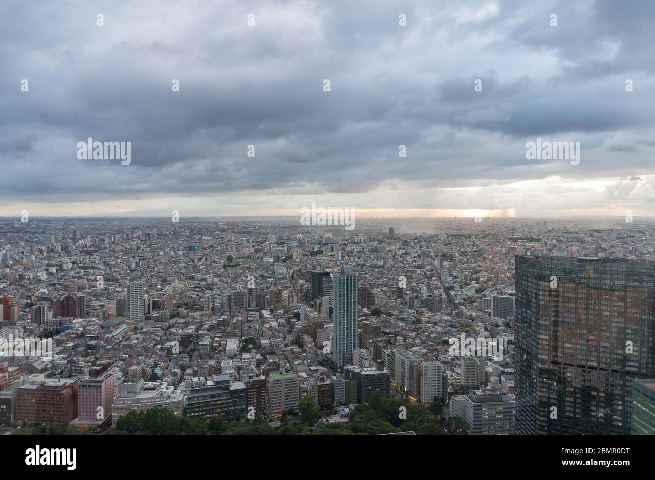 Tokyo cityscape aerial view. Modern urban sprawl Asian city background Stock Photo - Alamy