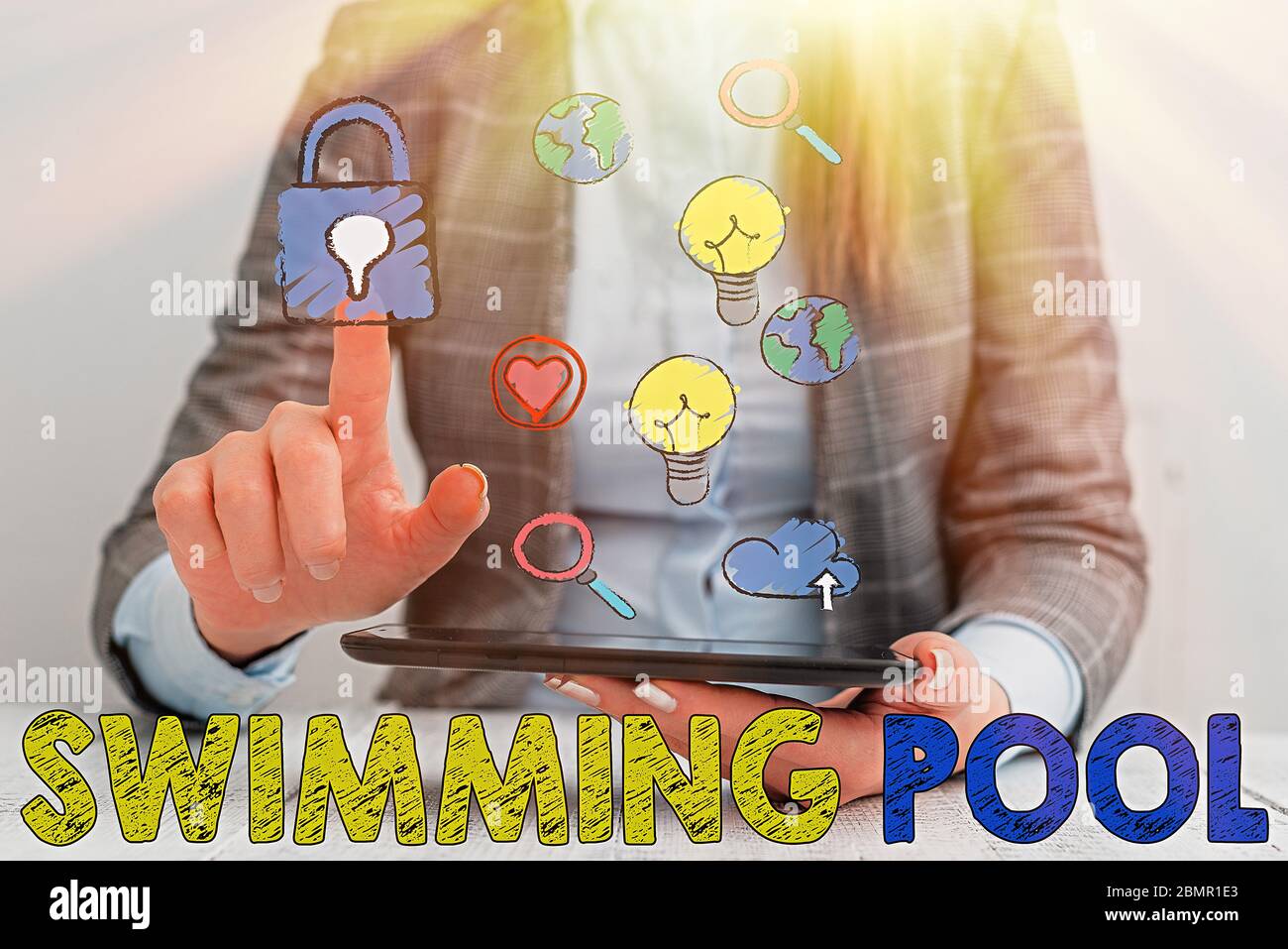 Conceptual hand writing showing Swimming Pool. Concept meaning ...