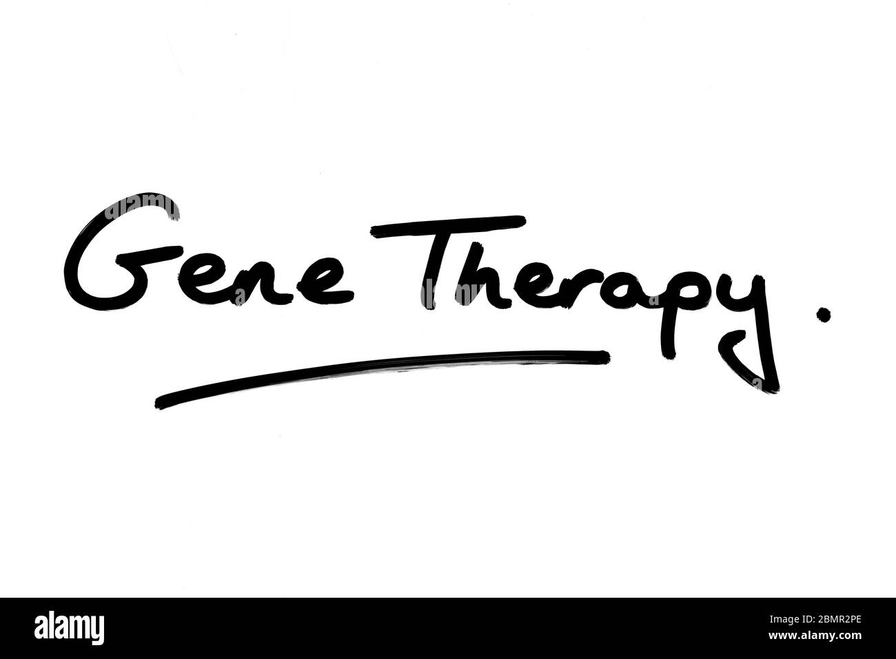 Gene Therapy handwritten on a white background Stock Photo - Alamy