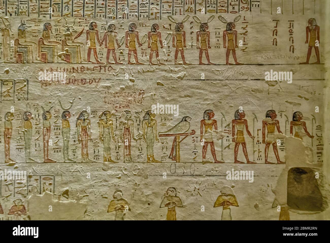 Wall frieze from Corridor G upper part of the south wall, showing scene ...