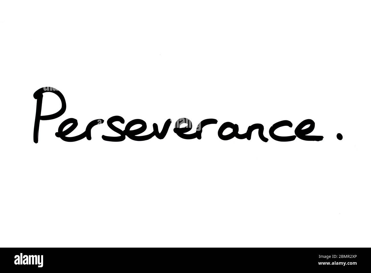 Perseverance handwritten on a white background Stock Photo - Alamy